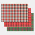 Rustic Red and Green Plaid Patterns Wrapping Paper Sheets | Zazzle
