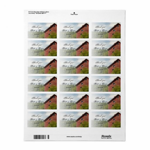 Rustic Red Barn Country Wedding Favor Tag | Zazzle