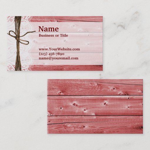 Rustic Red Barn Wood Business Cards | Zazzle