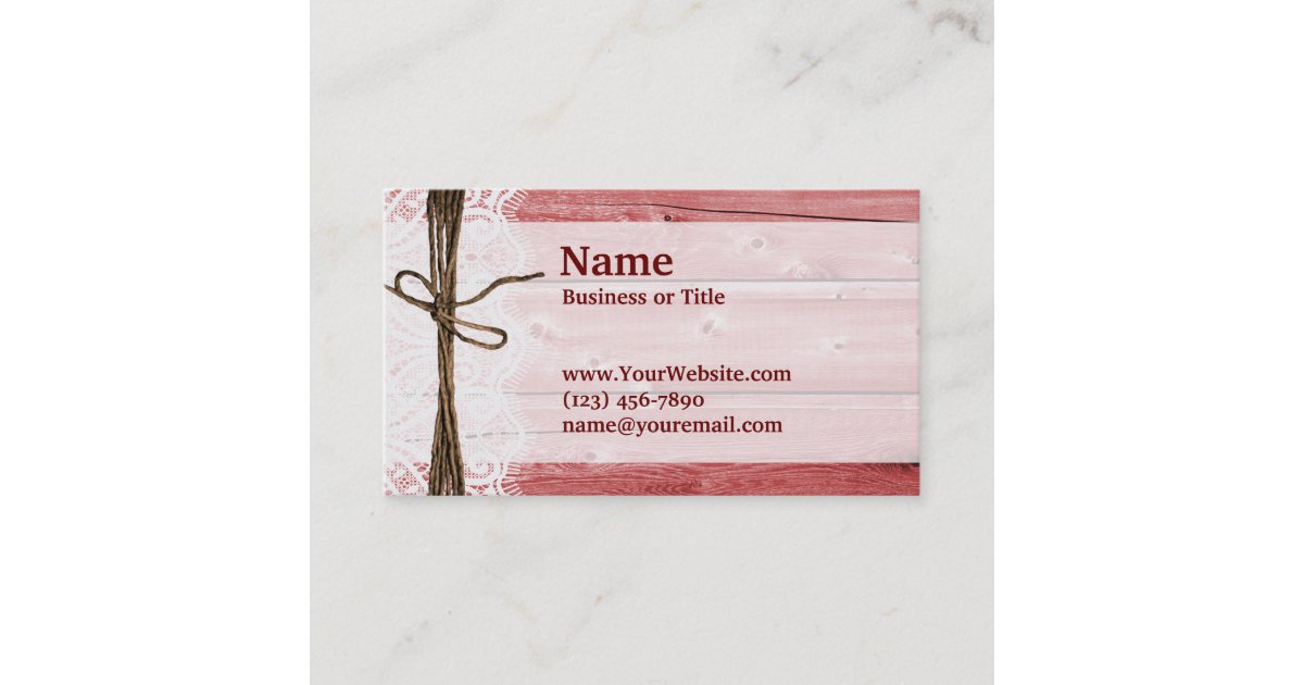 Rustic Red Barn Wood Business Cards | Zazzle