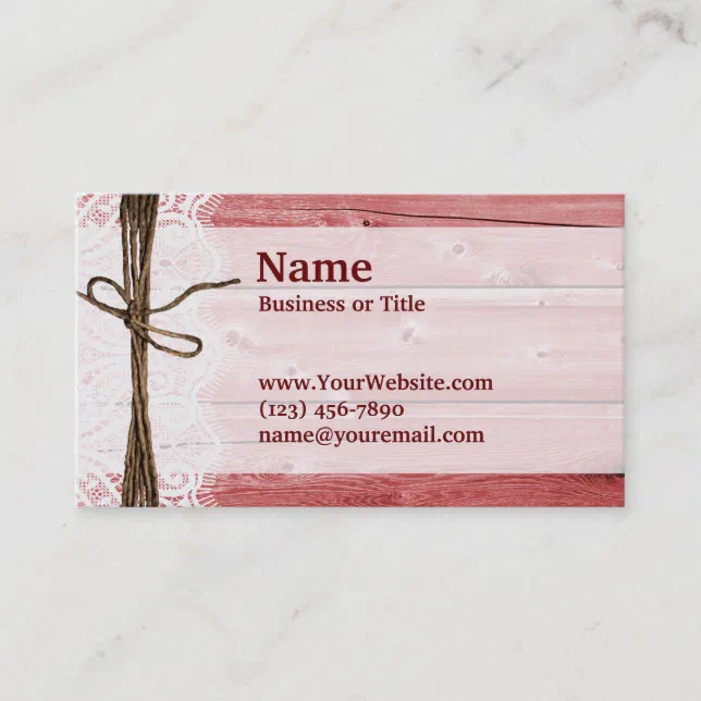 Rustic Red Barn Wood Business Cards | Zazzle