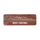 Rustic Red Barn Wood Christmas Address Labels | Zazzle
