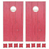 Rustic Red Barn Wood Cornhole Set | Zazzle
