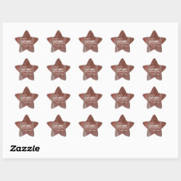 Rustic Red Barn Wood Holiday Greeting Star Sticker | Zazzle