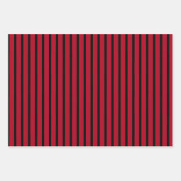 Rustic Red Black Buffalo Plaid Polka Dots Stripes Wrapping Paper Sheets ...
