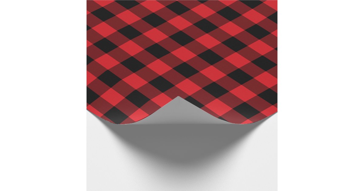 Rustic Red Buffalo Check Pattern Wrapping Paper | Zazzle