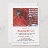 Rustic Red Christmas Barn Holiday Party Invitation | Zazzle