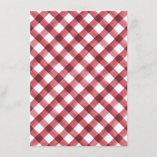 Rustic Red & White Plaid Christmas Holiday Menu | Zazzle