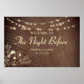 Rustic Rehearsal Dinner Welcome Sign | Zazzle