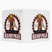 Rustic Repairman Construction Handyman Modern 3 Ring Binder | Zazzle
