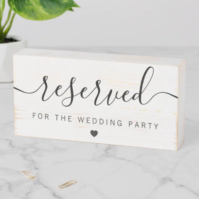 Rustic Reserved Sign for Wedding, Wood Box | Zazzle