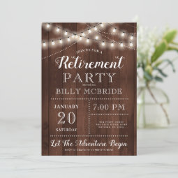Rustic Retirement Party Invitation | Zazzle