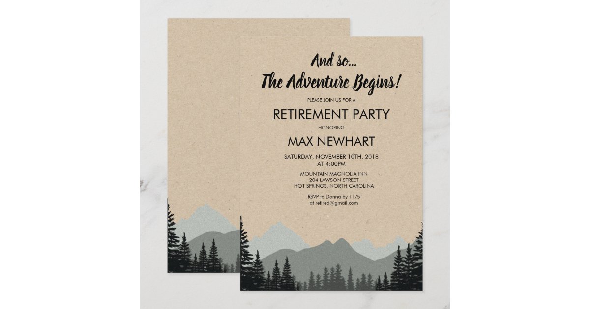 Rustic Retirement Party Invitation | Zazzle
