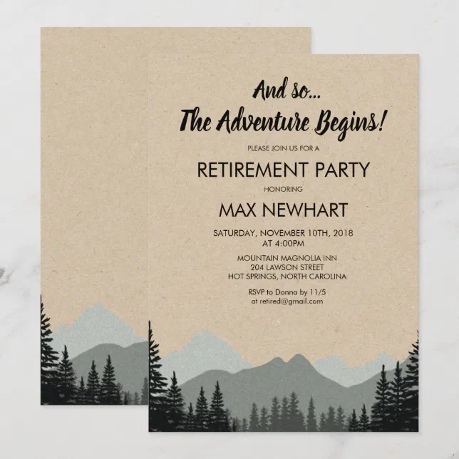 Rustic Retirement Party Invitation | Zazzle
