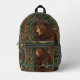 Rustic retro brown bear printed backpack | Zazzle