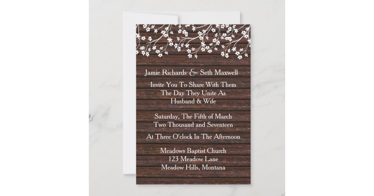 Rustic Romance Wedding Invitation | Zazzle