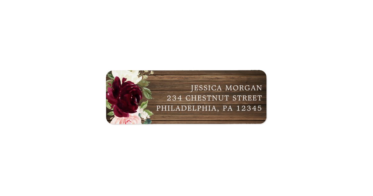 Rustic Romantic Greenery Address Labels | Zazzle