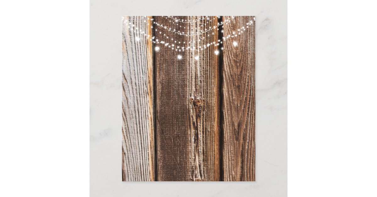 Rustic Romantic Wood & Heart Lights Paper | Zazzle