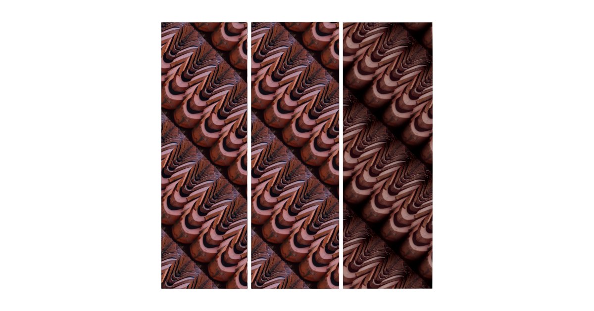 Rustic Roof Tiles with Unique Perspective Triptych | Zazzle