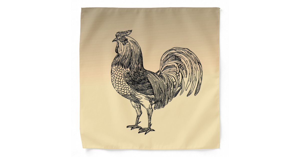 Rustic Rooster Bandana | Zazzle