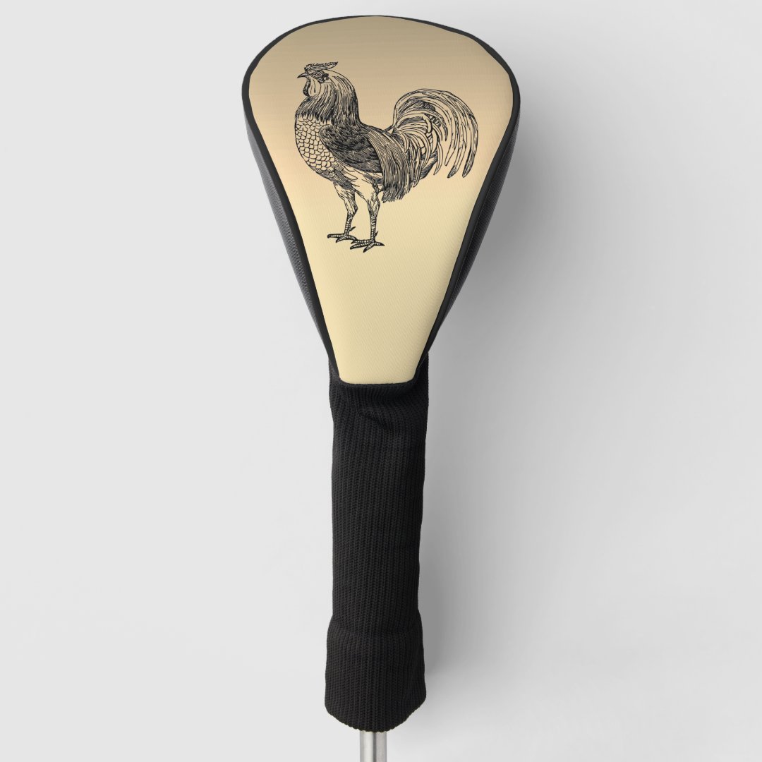 Rustic Rooster Golf Head Cover | Zazzle