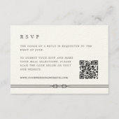 Rustic Rope Detail Ecru Wedding QR Code RSVP Card | Zazzle
