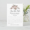 Rustic Rose Gold Floral Save the Date Calendar | Zazzle