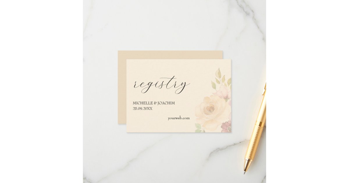 Rustic Rose Watercolor Art Enclosure Card | Zazzle