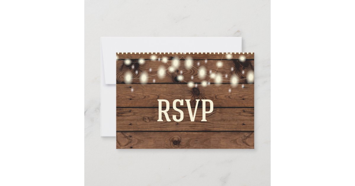 Rustic RSVP Card, Wedding RSVP Card | Zazzle