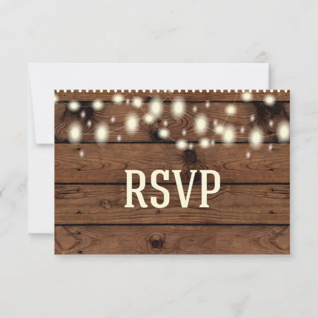 Rustic RSVP Card, Wedding RSVP Card | Zazzle