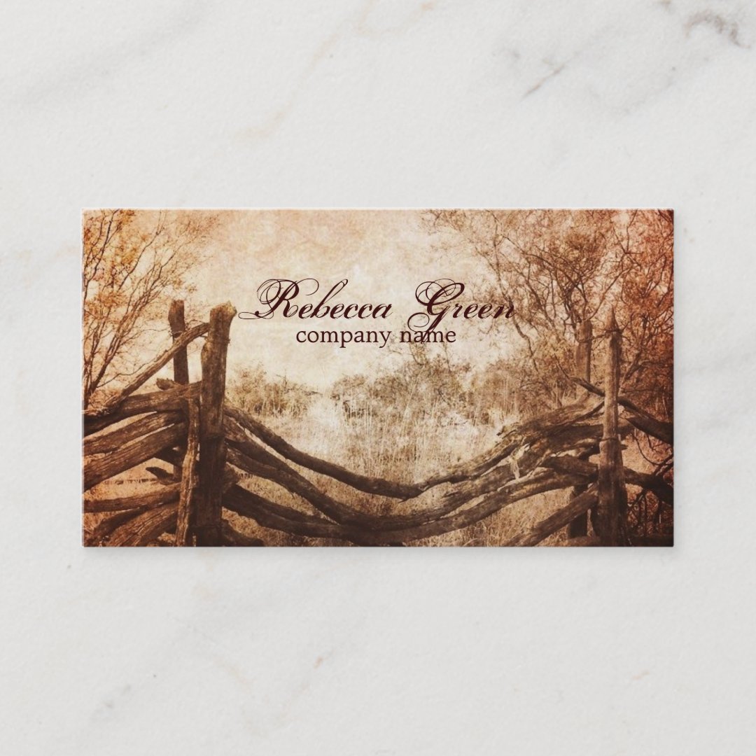 rustic rural western country ranch farm business card | Zazzle