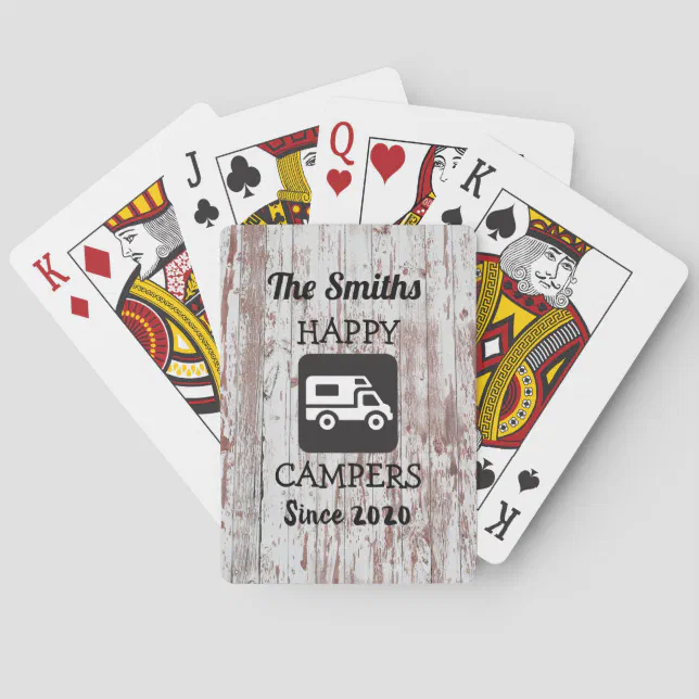 Rustic RV Playing Cards w/Camper | Zazzle