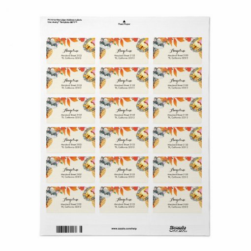 Rustic Safari Animal Address Label | Zazzle