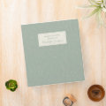 Rustic Sage Green Botanical Monogram Recipe 3 Ring Binder | Zazzle