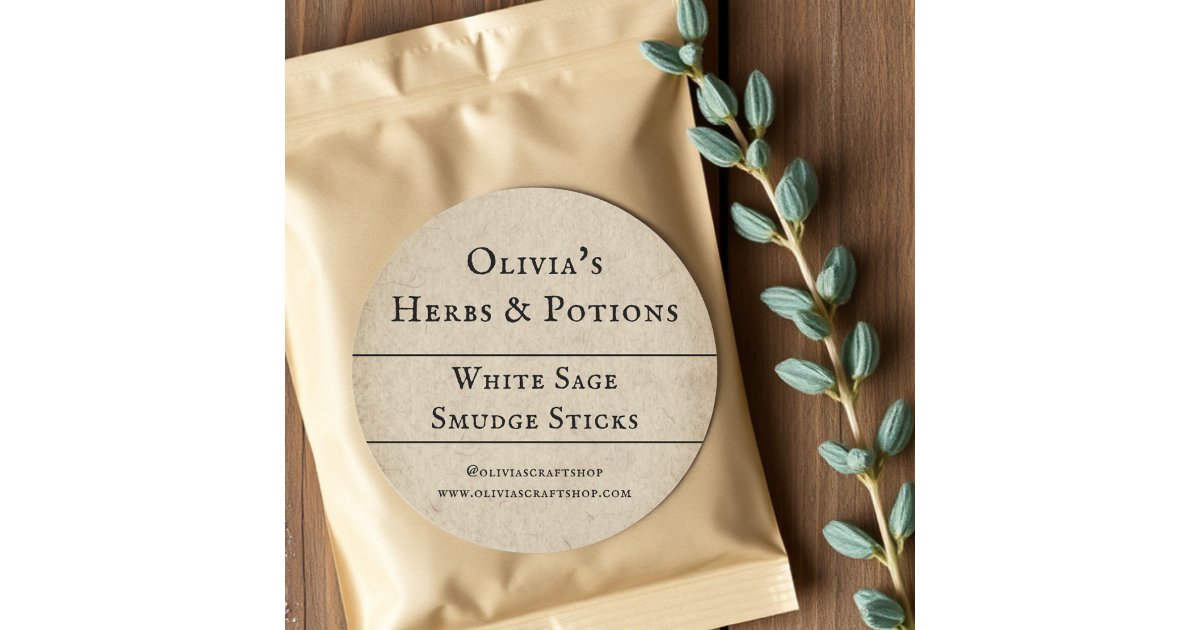 Rustic | Sage Smudge | Product Labels | Zazzle