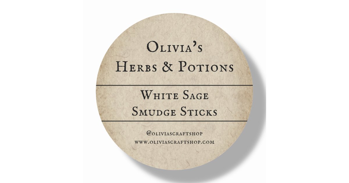 Rustic | Sage Smudge | Product Labels | Zazzle