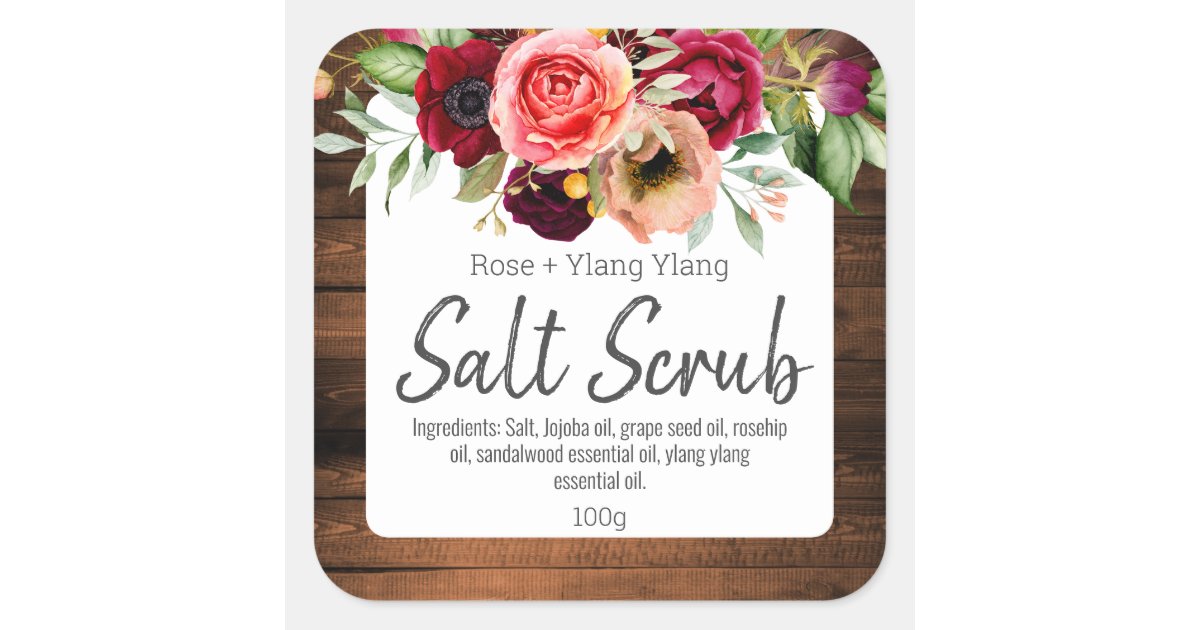 Rustic Salt Scrub Labels | Zazzle