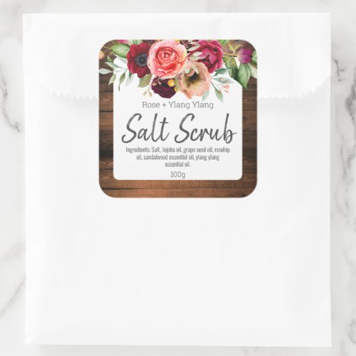 Rustic Salt Scrub Labels | Zazzle