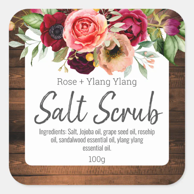 Rustic Salt Scrub Labels | Zazzle