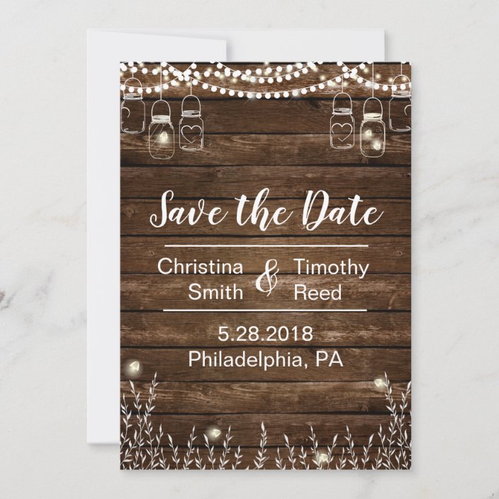 Rustic Save the Date Card for Country Weddings | Zazzle.com