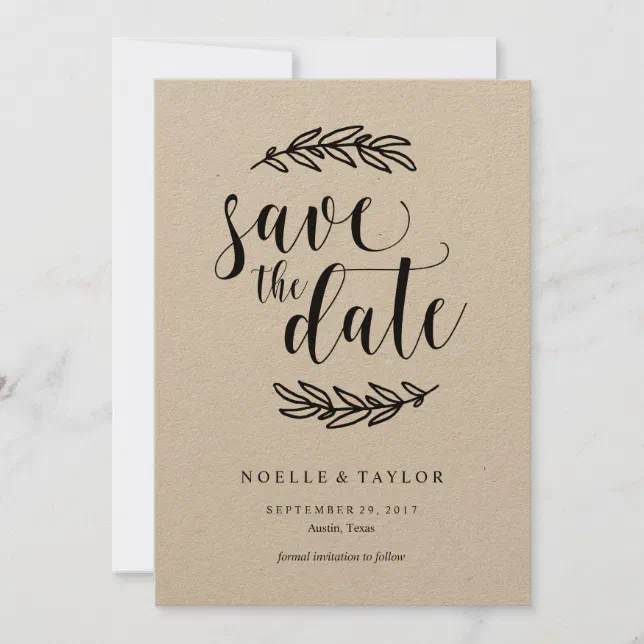 Rustic Save the Date Invitation | Zazzle