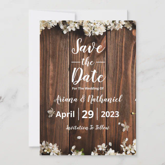 Rustic Save The Date Invitation Card | Zazzle