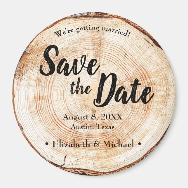 Rustic Save The Date Magnets