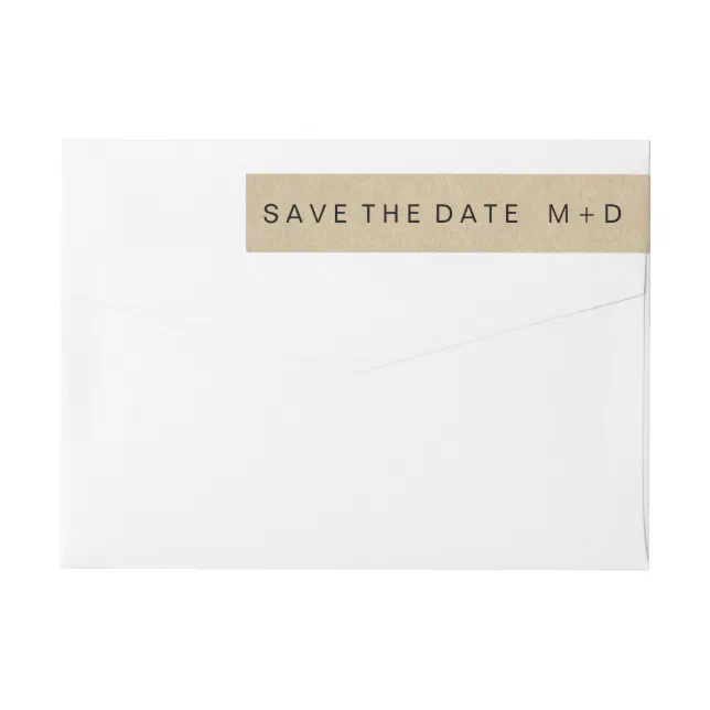 Rustic Save The Date Wedding Wrap Around Label | Zazzle