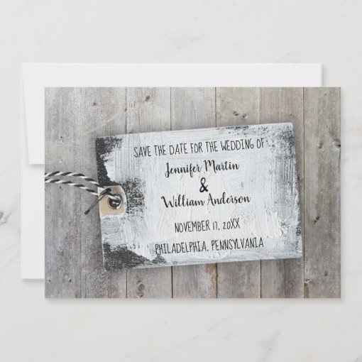 Rustic Scrapbook Photo Collage Save the Date STD Invitation | Zazzle