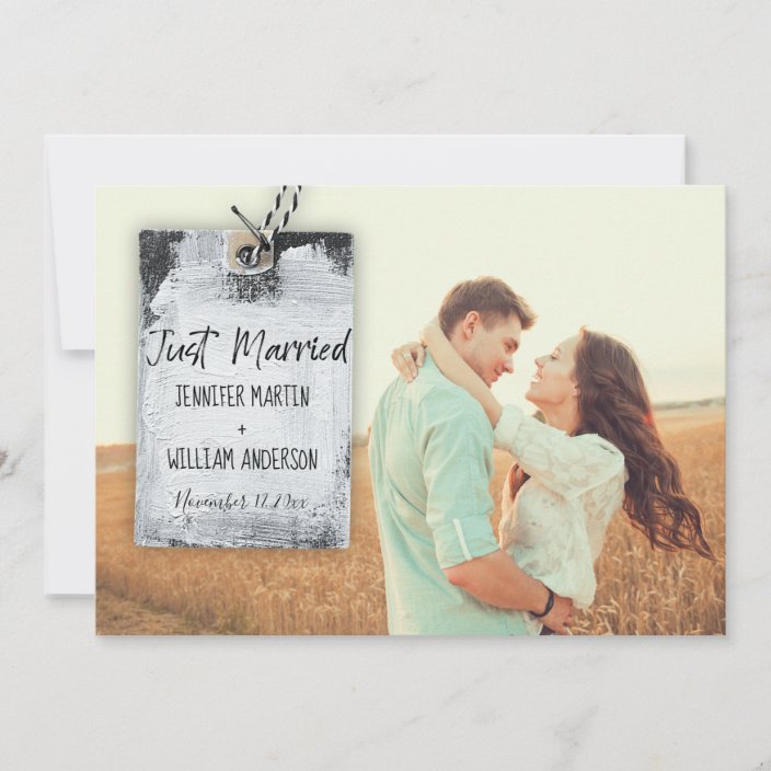 Rustic Scrapbook Wedding Marriage Annoucement Invitation | Zazzle.com