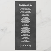 Rustic Script Chalkboard Wedding Black Ceremony Program | Zazzle