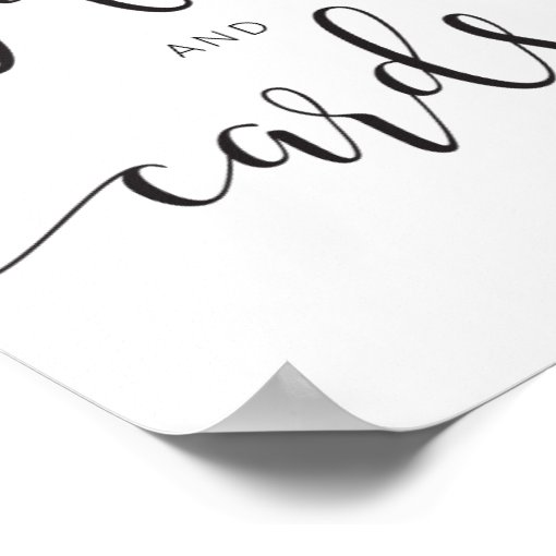 Rustic Script Gifts and Cards Sign | Zazzle