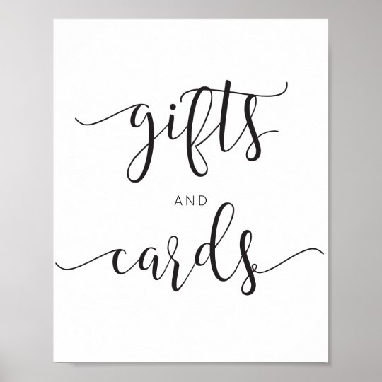 Rustic Script Gifts and Cards Sign | Zazzle.com