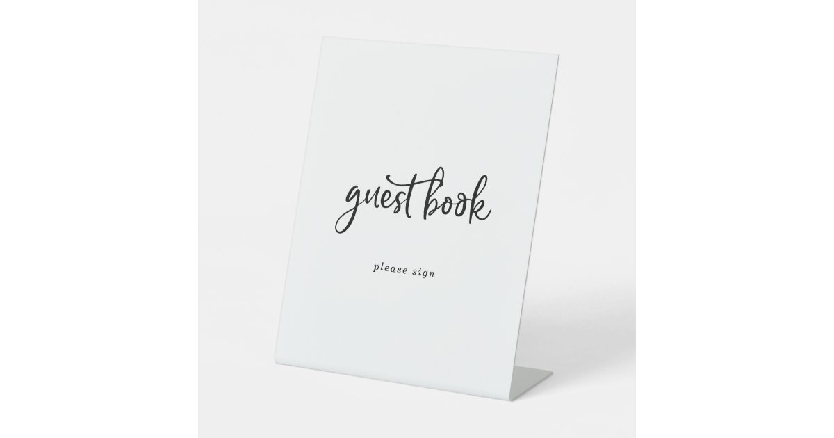 Rustic Script Guest Book Sign | Zazzle